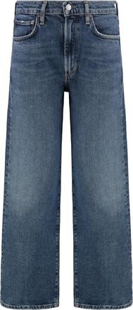 A Gold E Femme, Jeans, Bleu, Taille: W24 Enroll Cropped Jeans