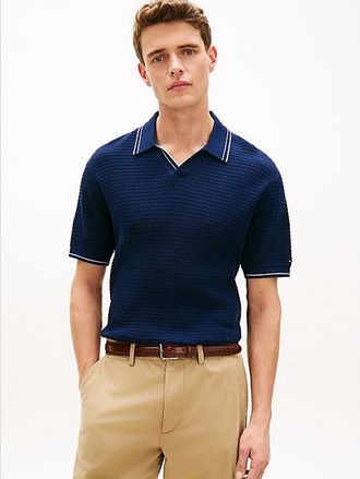 Tommy Hilfiger Polo Smart Casual &agrave; liser&eacute;s