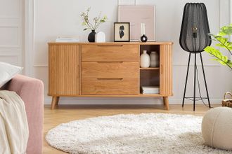 Mørteens home24 Sideboard 160 x 85 x 50cm Braun/Beige/Eiche