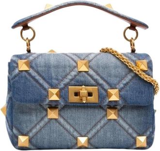Valentino Pre-owned Sac bandouli&egrave;re matelass&eacute; clout&eacute; en denim - Femme - Pre-owned - Bleu - Taille: ONE Size