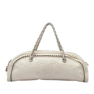 Chanel Pre-owned Vintage Leder Handtasche - - Pre-owned - Damen - Wei&szlig; - ONE SIZE