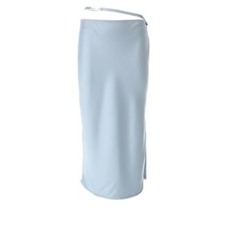 Karl Lagerfeld Moderner blauer Satin-Midi-Rock - - Skirts - Damen - Blau - M