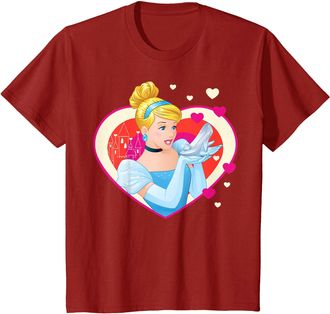 Disney Cinderella Cartoon Heart Portrait T-Shirt