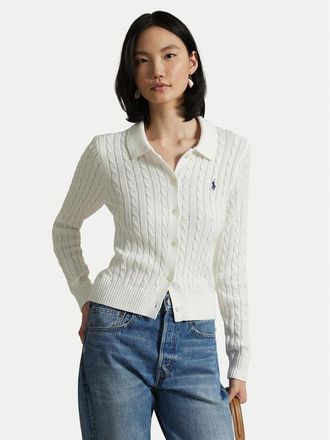 Polo Ralph Lauren Strickjacke 211971881001 Wei&szlig; Slim Fit