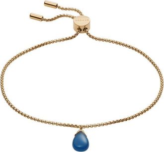Skagen Damen Edelstahl und Halbedelstein oder Messing mit Schieberverschluss Armband