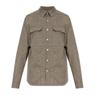 Rick Owens Wollhemd - - Shirts - Herren - Grau - L