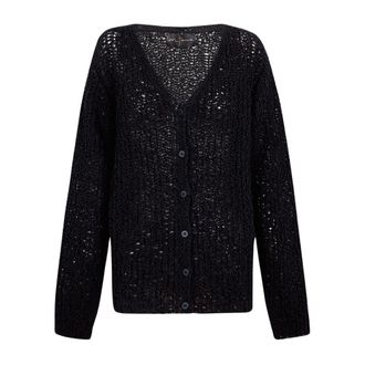 Cortana Oversize-Strickjacke - - Knitwear - Damen - Blau - M