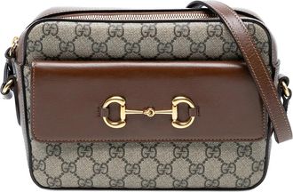 Gucci Hobo Bags - Small GG Supreme Horsebit 1955 Crossbody - Gr. unisize - in Braun - für Damen