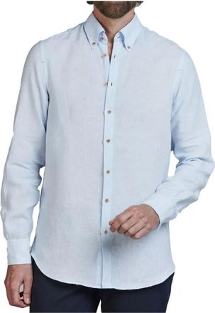 Hansen & Jacob Hansen & Jacob, Homme, Chemises, Bleu, Taille: XL 12084-40 Linen Shirt