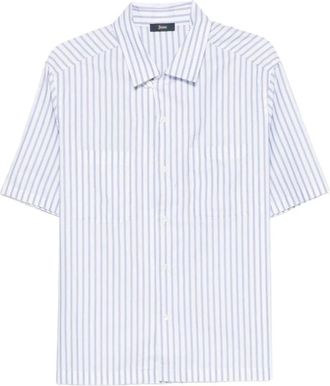 Herno Homme, Chemises, Multicolore, Taille: XL Chemise &agrave; Manches Courtes en Coton Ray&eacute; M&eacute;lange
