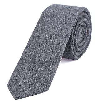 DonDon cravate homme cravate carreaux cravate rayures pour hommes coton - gris clair rayé