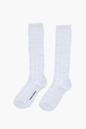 Dsquared2 Perforated Wool blend Long Socks size 44-45