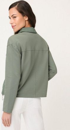 Olsen Sweatjacke Jerseyjacke im Materialmix