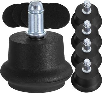 BESTONZON Healeved 5 St&uuml;ck Stuhlgleiter aus PP Legierungsstahl mit Antirutschpads Feststehend f&uuml;r B&uuml;rost&uuml;hle Chefsessel und Hocker Bodenschonend rutschfest Einf