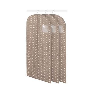 Compactor Rivoli Kleiders&auml;cke im 3er-Set - 60x137 cm, BEIGE, Nicht Gewebtes Material, PVC Tasche Mit Haken