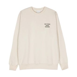 Dr&ocirc;le de Monsieur SweaT-shirt &agrave; Slogan Classique - Homme - Sweatshirts et sweats &agrave; capuche - Beige - Taille: XL