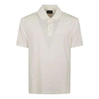 Emporio Armani Homme, Tops, Blanc, Taille: 2XL Polo &agrave; Boutons