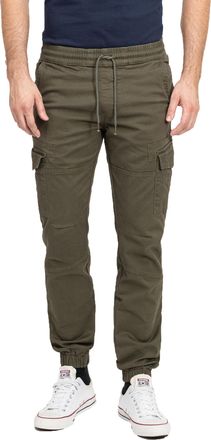 Rock Creek Herren Hose Stretch Cargo Basic Sommer Hose Regular Fit Lange Hose Stoff Hose Sommerhose M&auml;nnerhose H-384 Dunkelgr&uuml;n W40 L30