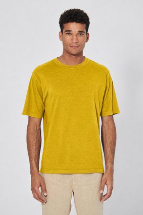 Hempage Hempage Herren vegan T-Shirt Basic Curry Gelb