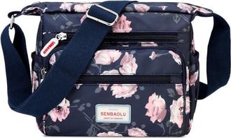 YYW Sac &agrave; bandouli&egrave;re multi-poches pour femme - Grande capacit&eacute; - &Eacute;tanche - Avec sangle r&eacute;glable - Pour activit&eacute;s de plein air d&eacute;contract&eacute;es, Rose orchid&eacute;