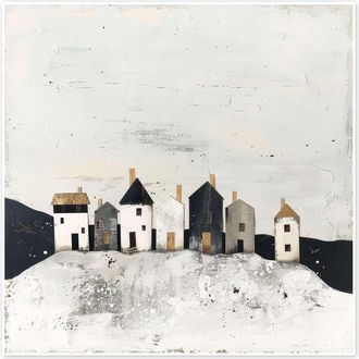 Posterlounge Gedämpfter Morgen Poster von DejaReve 30 x 30 cm Weiß Wandbilder Wanddeko