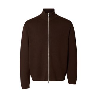 Selected Teller Full Zip Cardigan - - Knitwear - Herren - Braun - S