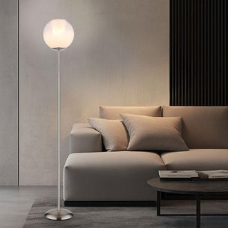Globo Lighting Stehleuchte Beistellleuchte Standlampe Kristalle opal verchromt Glas Kugel E27