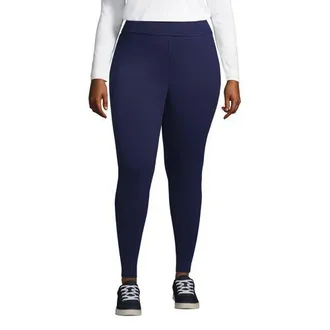 Lands End Leggings mit Plüschfutter und Tasche SERIOUS SWEATS, Damen, Größe:48-50 plus, Blau, Baumwoll-Mischung/Polyester-Mischung, by Lands End