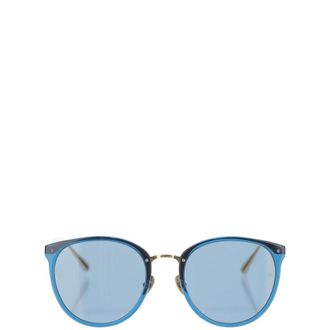 Linda Farrow Runde Rahmen-Sonnenbrille mit UV-Schutz - - Accessories - Damen - Blau - ONE SIZE