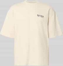 Review T-Shirt mit Logo-Print und Rundhalsausschnitt