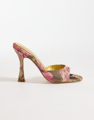 Azalea Wang Azalea Wang - Lenore - Sandales style mule &agrave; talon - Dor&eacute; et rose