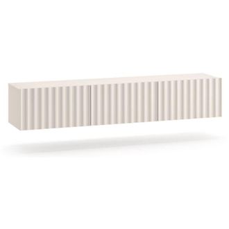 Selsey Selsey - derriva - Meuble tv suspendu avec façades cannelées - 170 cm - beige clair