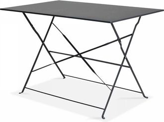 Oviala Oviala - Klappbarer 4-Sitzer-Metallgartentisch Grau