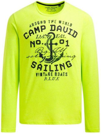 Camp David Rundhalsshirt aus Baumwolle