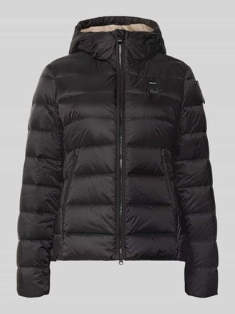 Blauer Daunenjacke in Stepp-Optik mit Logo-Detail Modell Charme