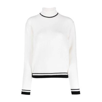 Msgm Turtleneck Strickware - - Knitwear - Damen - Wei&szlig; - L