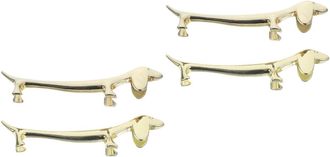 Pretyzoom 2 S&auml;tze Dackel-essst&auml;bchenablage Spa&szlig; Esst&auml;bchen Ziernieten Essst&auml;bchen Halter Haustier Desktop-welpenstatue Essst&auml;bchen-Organizer-Rack Zinklegierung 