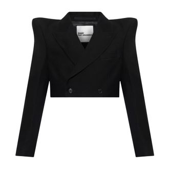 Comme Des Gar&ccedil;ons Woll-Blazer mit doppelreihiger Knopfleiste - - Jackets - Damen - Schwarzk - M