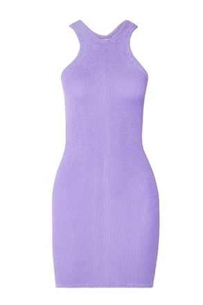 Hunza G Purple Seersucker Iris Mini Dress