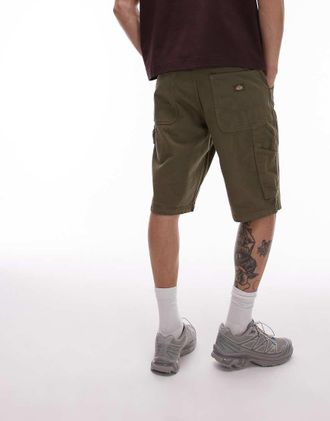 Dickies Garyville - Short en jean style charpentier coupe classique - Vert kaki