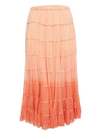 AllSaints jupe à volants superposés - Orange