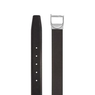 S.T. Dupont Ceinture r&eacute;versible D Logo en cuir grain