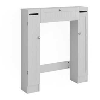 Vicco Toilettenschrank Bianco, Wei&szlig;, 89 x 99 cm mit 2 Toilettenpapierspendern, Vicco