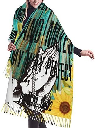 Generic Châle À Franges, Versets Bibliques, Robes Tournesol, Accessoires Pour Femmes Chaud Châle Doux Foulards Hiver Echarpe Cadeau
