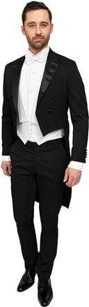 Suitable Surv&ecirc;tement noir pour homme - Mod&egrave;le Budapest - V&ecirc;tement - Taille slim fit, Noir, 50