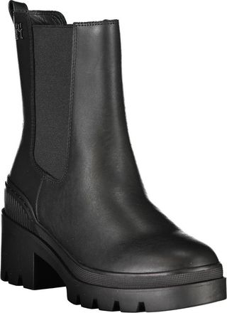 Tommy Hilfiger Chelsea-Style Block Heel Boot - Black