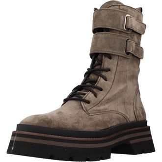 Alpe Damen 2058-11-48 Brauner Veloursleder Boot Größe 38 EU Braun (Bison) Schnürstiefel