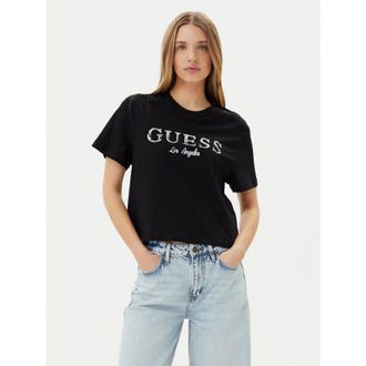 Guess T-Shirt V5GI09 K9RM1 Schwarz Regular Fit