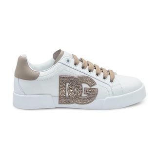 Dolce & Gabbana Femme, Chaussures, Blanc, Taille: 39 EU Baskets Portofino