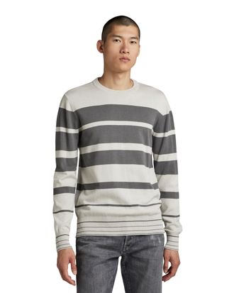 G-Star RAW Herren Irregular Stripe R Knitted Pullover